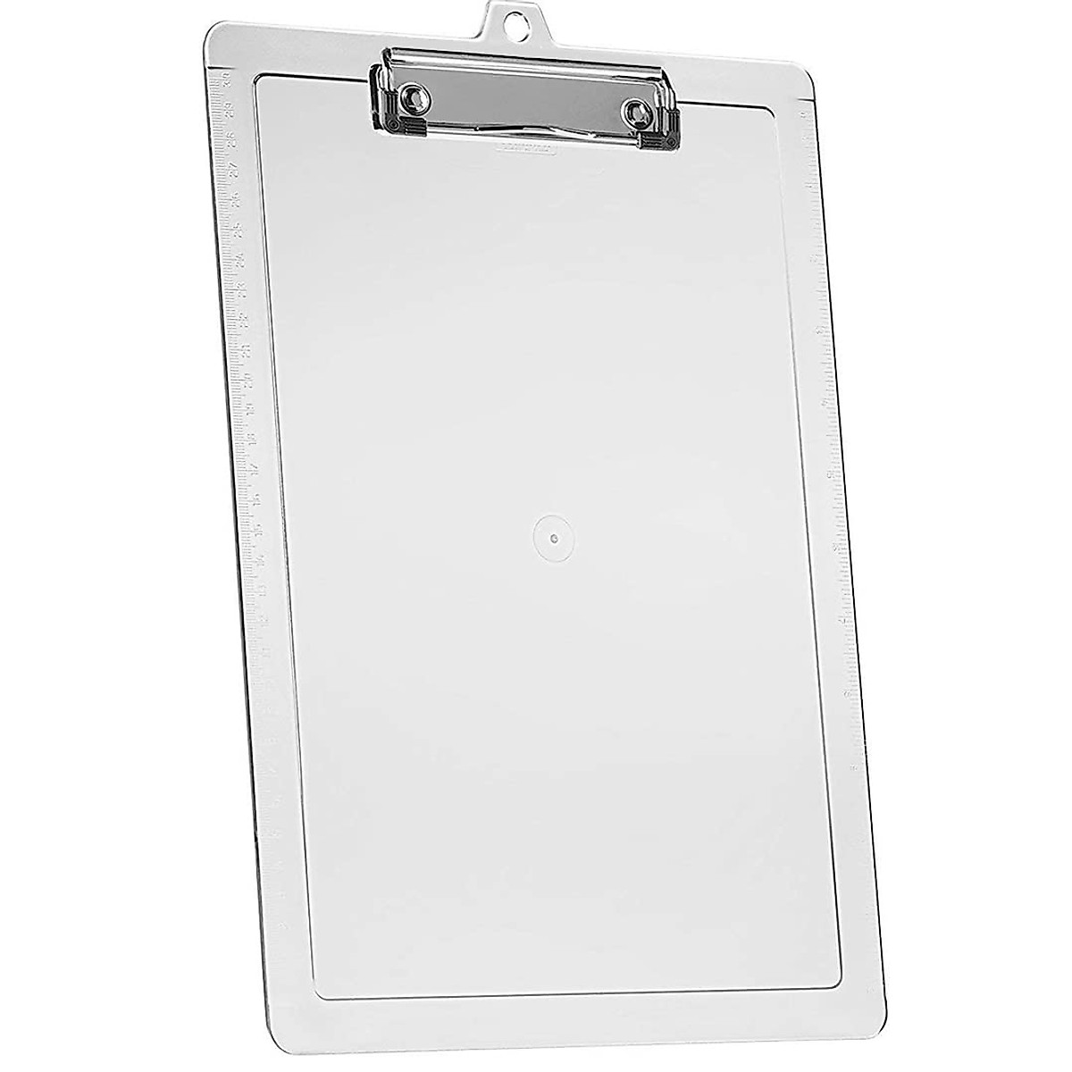 Acrimet 3 Pack Clipboard Letter Size A4 (13 3/8” x 9 7/16”) Low Profile Clip & Side Rulers, Durable Plastic for Office, School, Home Use - Clear Crystal Color