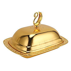 YYQTGG Gold Fruit Tray, European Style Easy To Candy Bowl for Desserts(Gold)