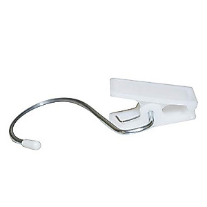 NAHANCO 610W12 Boot Clip Hanger, Chrome, White Plastic Clip, 4.5” (Pack of 12)
