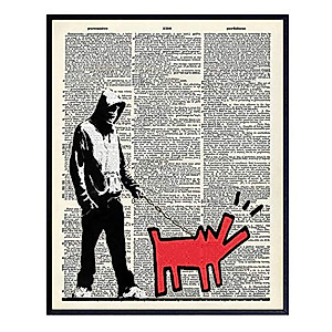 Banksy Graffiti 8x10 Wall Decor Picture - Modern Art Decoration Poster for Home, Apartment, Office, Dorm, Living Room, Bedroom, Bathroom - Gift for Contemporary Urban Street Mural Fan