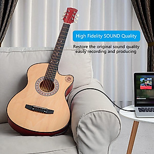 RIIEYOCA 1/8" to 1/4" TS Cable, Gold Plated 3.5mm Mono Male to 6.35mm Mono Male Audio Cable for Amplifier, Speaker,Guitar(2m/6.56ft)