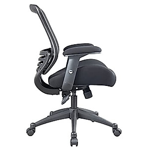 BOLISS Office Chair Ergonomic Desk Chair Mesh Computer Chair Height Adjusting Arm Waist Support Function - Black