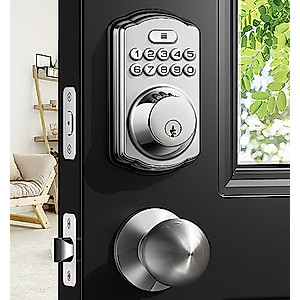 Veise KS02D and KS01C Door Lock with Handle Set Bundle
