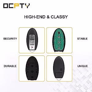 OCPTY 1 X Flip Key Entry Remote Control Key Fob Transmitter Replacement for 02 03 04 05 06 07 08 09 10 11 12 13 14 15 16 for Infiniti for Nissan 1.6L 1.8L 2.0L 2.4L 2.5L CWTWB1U415 3 Buttons 315 Mhz