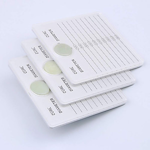 HERSQUEEN 2-in-1 Eyelash Extensions Adhesive Glue Pallet Holder With Jade Stone Acrylic Lash Tile Hand Plate Lash Pallet White Lash Tray Holder Display