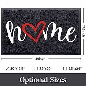 StepLively Door Mat Home Welcome Mats Outdoor and Indoor, Heavy-Duty Low-Profile Non-Slip Durable Front Welcome Mat Doormat for Home Entrance, Outside Entry, Yard, Floor, Patio (30''x17.5'', Black)
