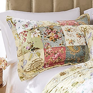 Greenland Home Fashions Blooming Prairie Standard Sham-Multi, 20x26-inch, Multicolor