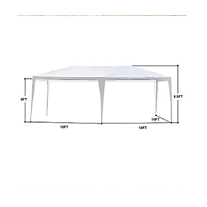 SEALAMB 10x20 FT Heavy Duty Gazebo Canopy Party Tent, Durable Waterproof Pe Cloth, Outdoor Patio Party Tent Wedding Tents with 4 Removable Sidewalls for Backyard and Garden