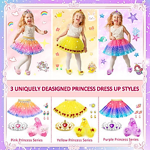 Kids Toys for Girls,Toddler Girl Toys Princess Dress Up Clothes for Little Girls,Unicorns Gifts for Girls,Princess Shoes Costume Toys for 3 4 5 6 7 8 Year Old Girls Christmas Brithday Gifts Ideas
