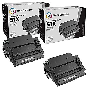LD Products Compatible Replacement for HP 51X Q7551X High Yield Toner Cartridge for Laserjet M3035 MFP, P3005d, P3005n, M3027x MFP, M3035xs MFP, P3005, P3005dn, M3027 MFP, P3005x (Black, 2-Pack)