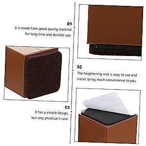 Holibanna 4pcs Furniture Heightening Pads Table Foot Riser Lift Furniture Risers Furniture Post Riser Floor Couch Desk Risers Table Feet Heighten Pad Furniture Heightening Mat Chair Feet Mat
