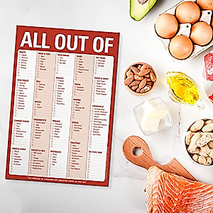 Knock Knock All Out Of Grocery List Pad (Red / Original) - All Out of Pad List & Magnetic Note Pad With Magnet, 6 x 9-inches