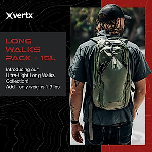 Vertx Long Walks Pack 15L Tactical Backpack Concealed Carry EDC Gear Bag for CCW, Travel, Work, Hiking, Outdoors, Royal Blue