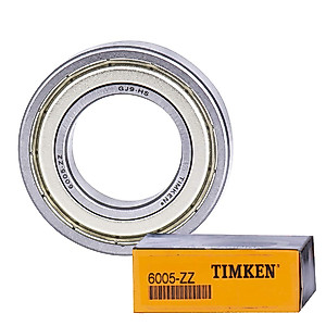 TIMKEN 6005-ZZ 4PACK Double Metal Seal Bearings 25x47x12mm, Pre-Lubricated and Stable Performance and Cost Effective, Deep Groove Ball Bearings