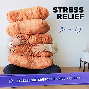 Nuggeez, Original Chicken Nugget Pillow - 22 inch Soft Plushie Aesthetic Room Decor - Funny & Cool Deep Fried Design - Funky Stuffed Food Pillow Cushion to Stay Cozy in Your Fun House