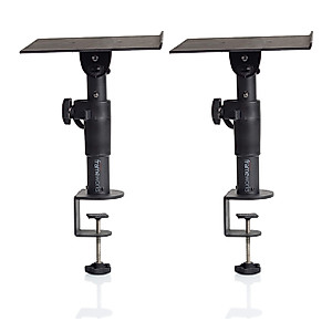 Gator Frameworks Desktop Clamp-On Studio Monitor and Speaker Stand - Set of 2 (GFWSPKSTMNDSKCMP)