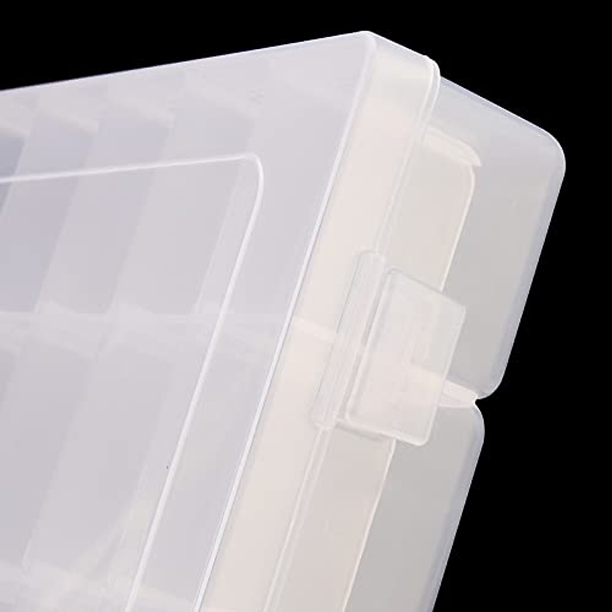 MANCHAP 8 Pack 36 Grids Plastic Beads Storage Containers, Jewelry Box Storage Containers with Removable Dividers, Clear Plastic Organizer Box for Beads, Art Crafts, Label Stickers Included