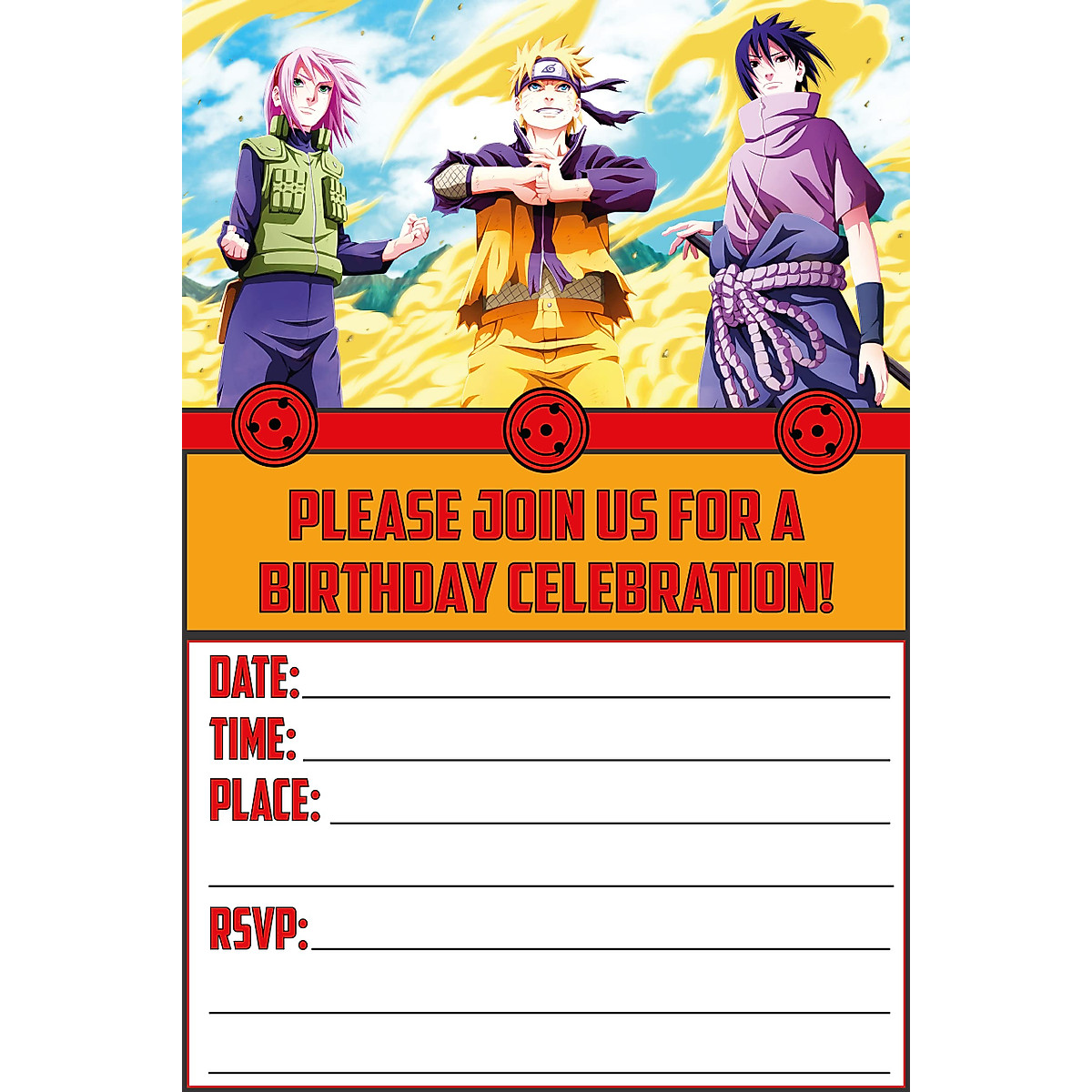 My Smart Choice Happy Choice Nu-To Invitation Cards and Envelopes - Happy Birthday Fill-in +20 Envelopes-Light Weight 230 Gram Post Card Style Invites for Kids Party