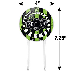 Acrylic Beetlejuice Beetle Worm Cake Topper Party Decoration for Wedding Anniversary Birthday Graduation