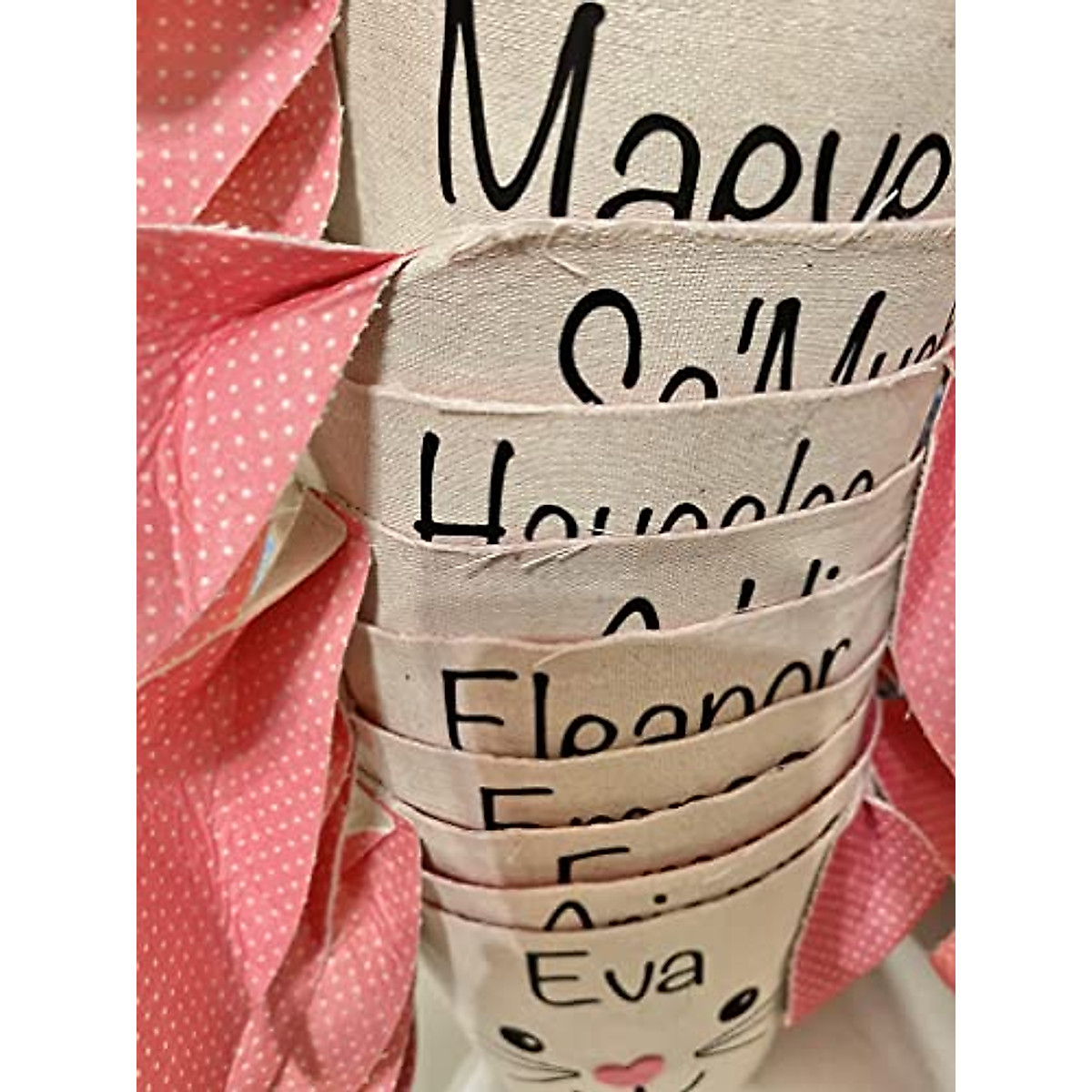 Personalized Easter Basket/Rustic Bunny Easter Baskets/Canvas Easter Tote/Bunny Ears Easter Basket with Name/Soft Easter Pail