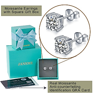 YODEWA Earrings for Women Trendy Hypoallergenic 925 Sterling Silver Moissanite Earrings Studs Jewelry Gifts for Women/Mom - Moissanite 0.6CT