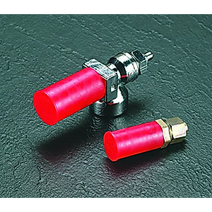 Caplugs 99394922 Plastic Long-Threaded Connector Cap RCL-12, PE-LD, to Cap Thread Size 1 1/16 Cap ID 1.049" Length 1.89", Red (Pack of 40)