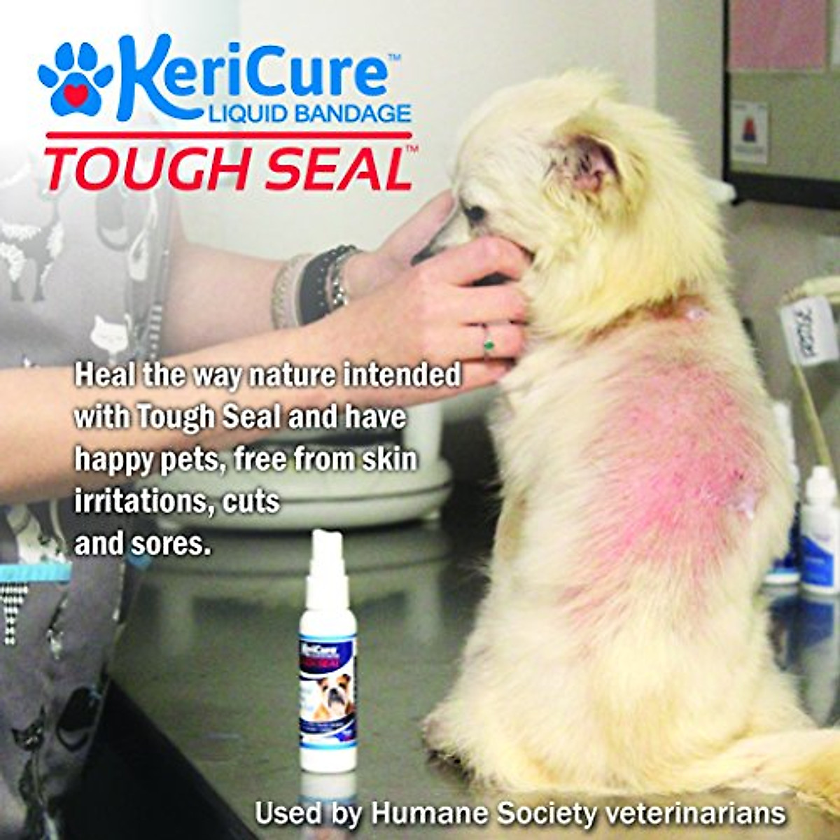 KeriCure As Seen on HSN - Tough Seal Liquid Bandage, 2 Pack, Spray on Wound Care for Dogs, Cats, Pets and Small Animal First Aid, Made in The USA