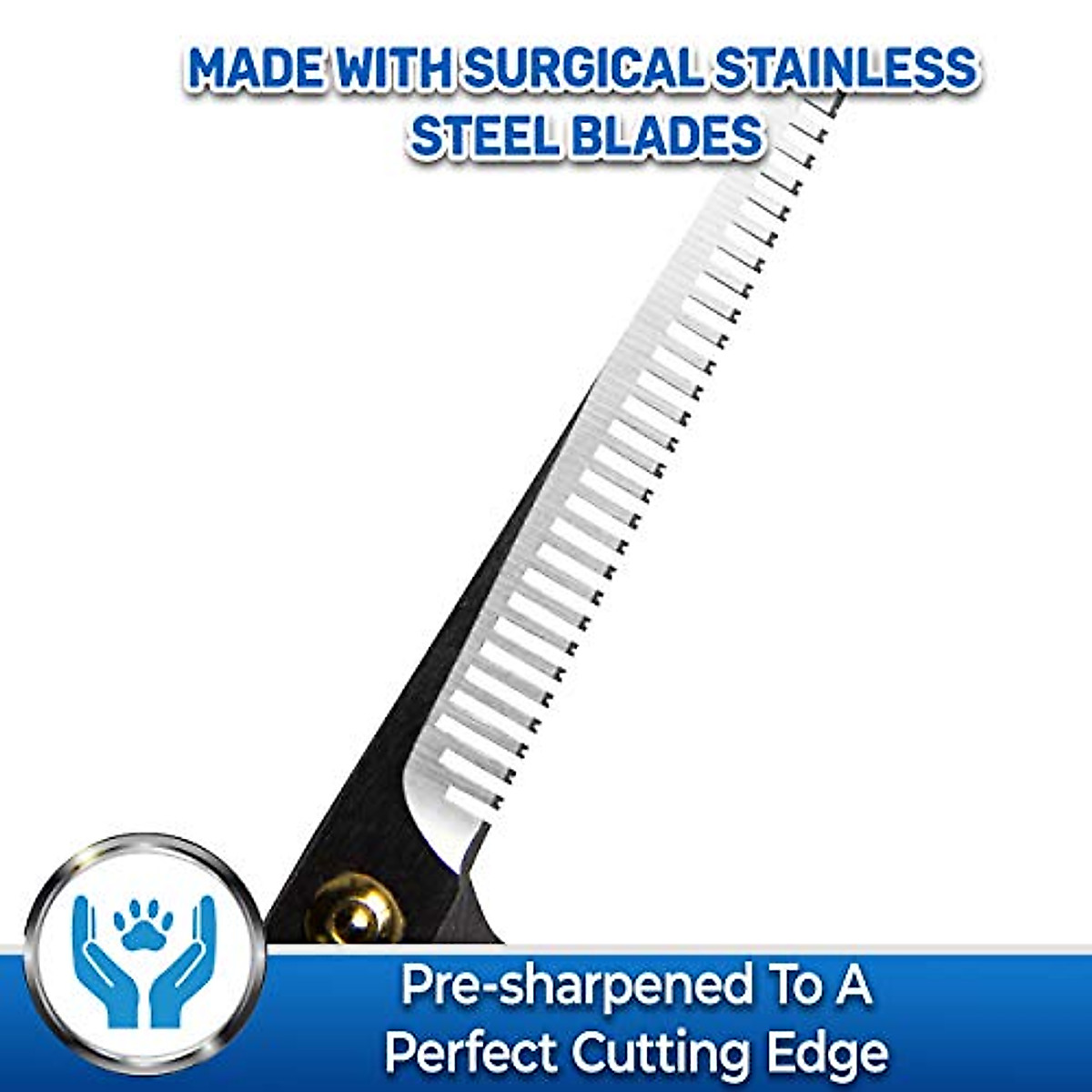 PET MAGASIN Pet Thinning Shears - Professional Thinning Scissors with Toothed Blade