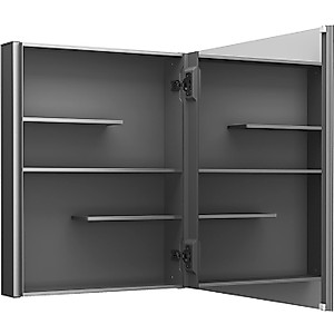 KOHLER Medicine Cabinet, Bathroom Medicine Cabinet, Slow-Close Mirrored Door and Interior, Surface or Recessed Installation