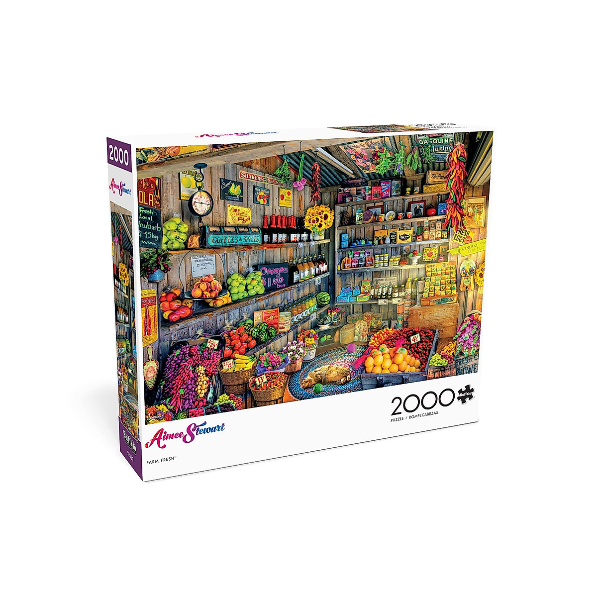Buffalo Games - Aimee Stewart - Farm Fresh - 2000 Piece Jigsaw Puzzle for Adults Challenging Puzzle Perfect for Game Nights - Finished Puzzle Size is 38.50 x 26.50