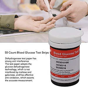 50 Count Accurate Glucose Test Strips for Diabetes Monitoring, PET Material