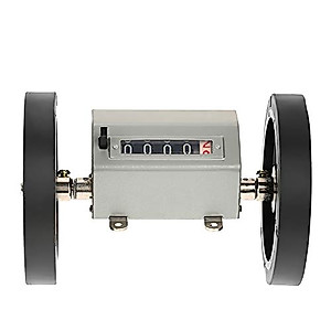 Length Counter with Rolling Wheel 5 Digits Meter Counter 0-9999.9 m Roller-Type Counter for Length Measuring