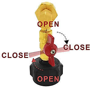 MENSI Elbow Design QCC Type 1 Propane Refill Adapter with 3 Pieces of Bottle Thread Protection Cap Refiller Kit for 1 Pound Disposal Bottle