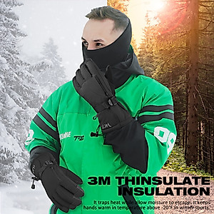 MCTi Mens Ski Gloves MC1605 One Pair(Black, Large) Thin Glove Liner MC-1706 One Pair(Black, Large)