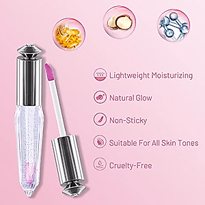 Erinde Clear Color Changing Blush Oil, Moisturizing Blusher for Cheeks and Lips Balm, Multi-Use Cream Liquid Blush Lip Gloss, Blendable Formula, Vegan & Cruelty-Free