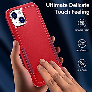 NINDOO Designed for iPhone 13 Mini Case [Shockproof Protective Hard Back] [Military Grade Drop Tested] [Dust-Proof and Anti-Fingerprint],Protection Phone Case for iPhone 13 Mini 5.4 inch. (Red)…