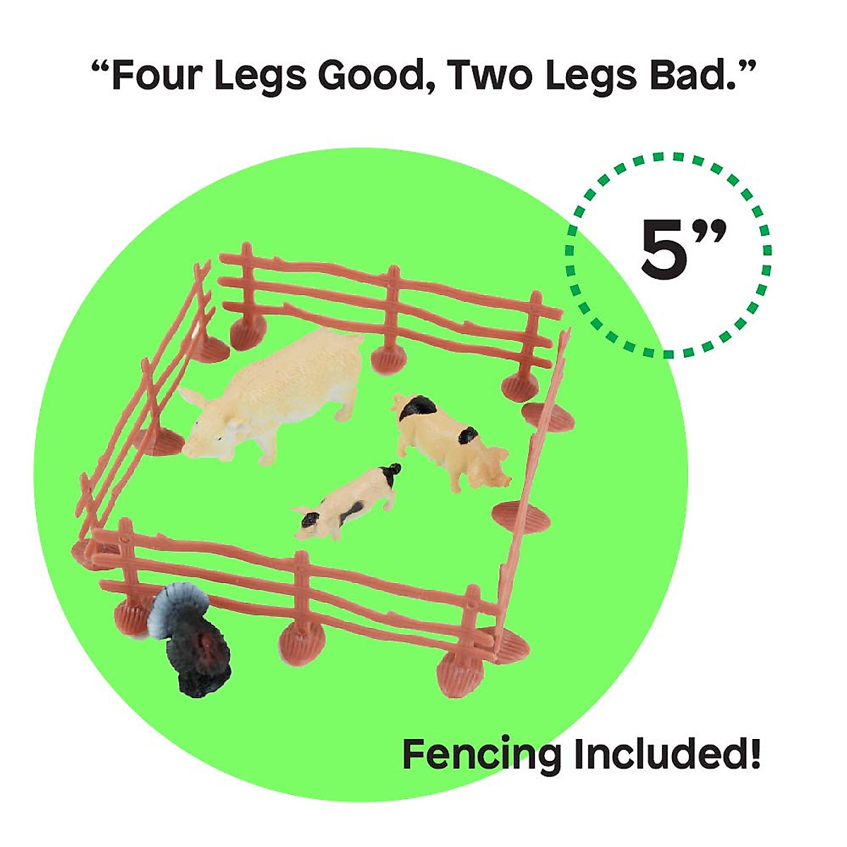 Boley Farm Animal Toy Bucket - 40 Piece Educational Playset with Horses, Cows, Roosters, Sheep, Fences, Trees - Perfect for Imaginative Play, Easy Storage, and Cleanup - Child Safe, Durable, and Fun