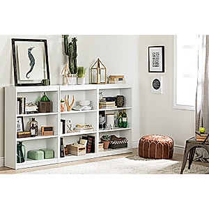 South Shore Axess 3-Shelf Bookcase, Pure White