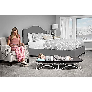 Regalo Portable My Cot, Gray, Toddler Cot, 48" Long, 24.5" Wide, Toddler Bed, Includes Fitted Sheet