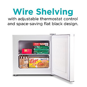BLACK+DECKER 1.2 Cu. Ft. Compact Upright Freezer, Mini Deep Freeze with Full-Width Wire Shelf