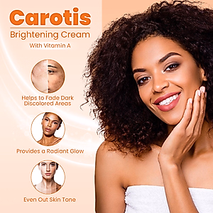 CAROTÏS, Skin Brightening Cream – 300ml / 10.14fl oz – 7 Day Night Cream for Uneven Skin Tone, with Vitamin A