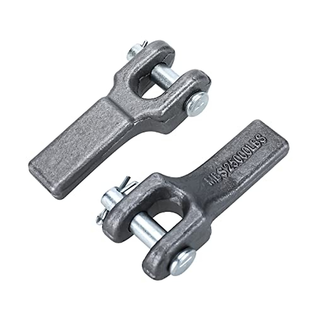 NORJIN 6 Pack 3/8 Weld-On Safety Chain Retainer, Forged Steel Chain Hooks for Truck Trailer Hitch, 25000LBS WLL 