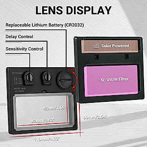 DEKORPO Welding Helmet Auto Darkening: True Color Solar Powered Auto Darkening Welding Helmets Welder Mask Hood (Skull Design)