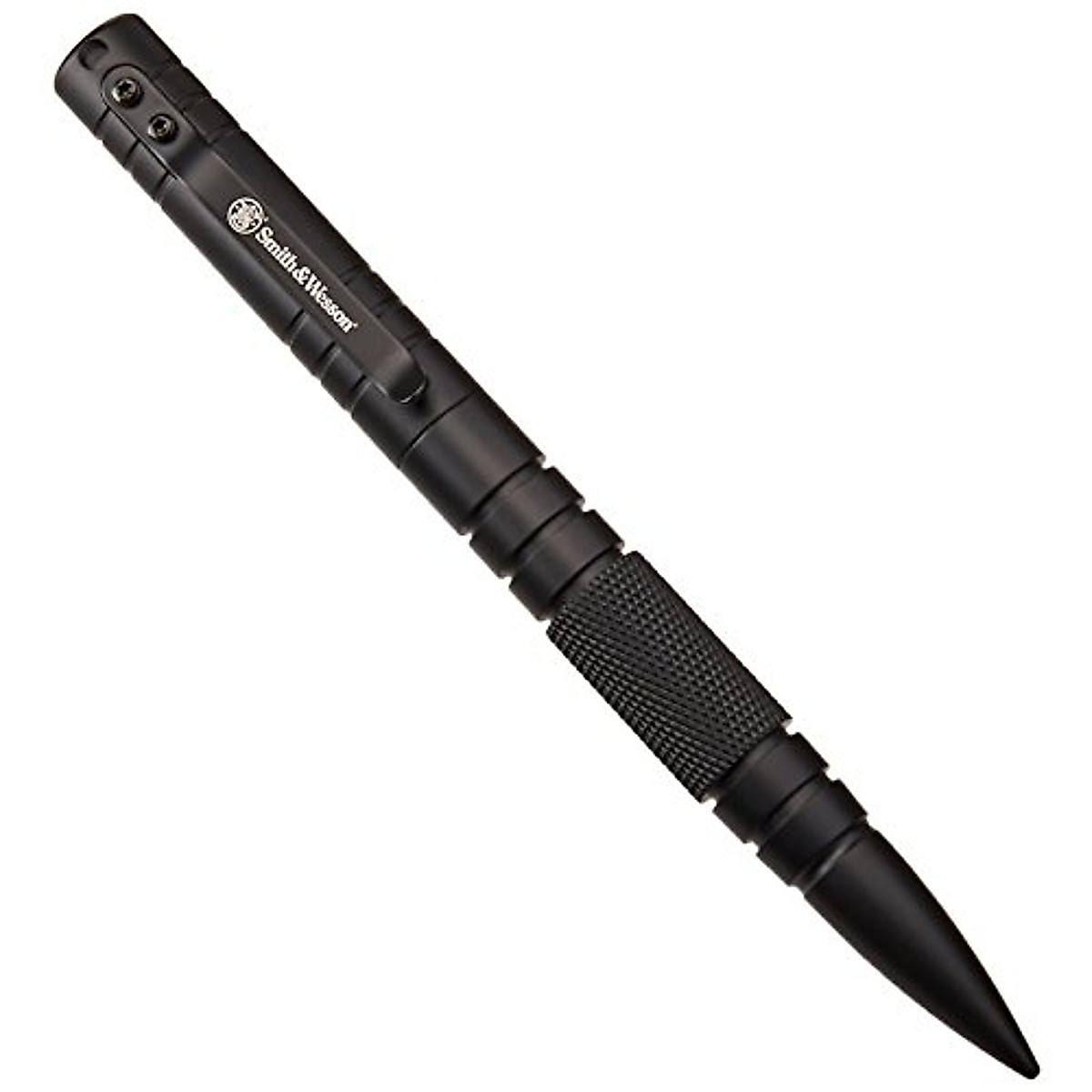 Smith & Wesson SWPENMPBK 6.1in Aircraft Aluminum Refillable Tactical Pull Cap Pen for Outdoor, Survival, Camping and EDC , Black