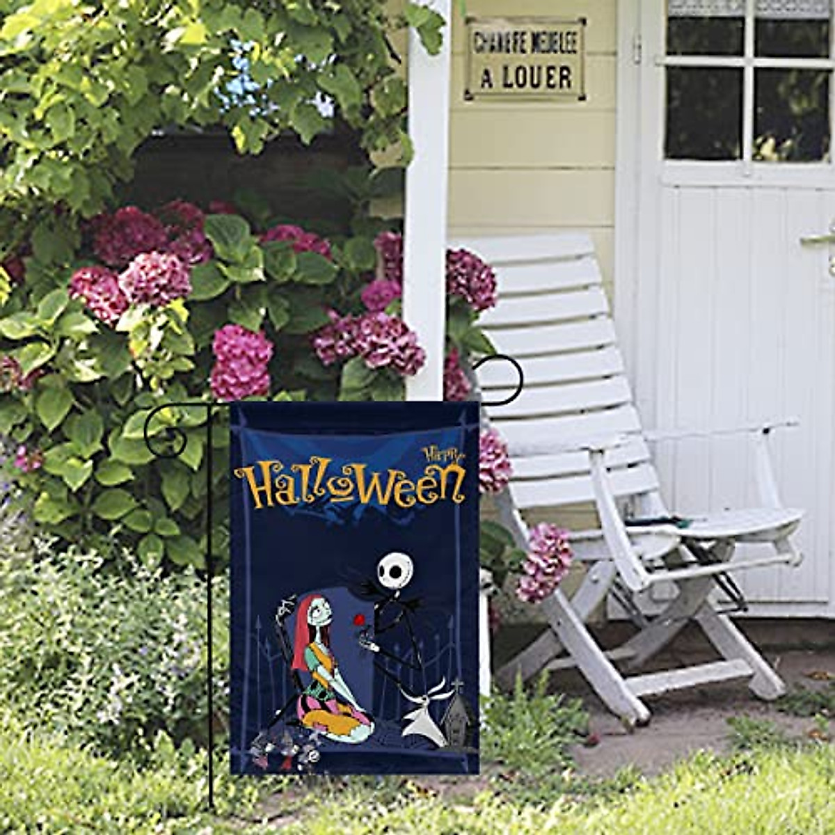 2pcs Classic Horror Movie Halloween Garden Flag Vertical Double Side Printing, Halloween Decorations Yard Outdoor Decoration 12" x 18"