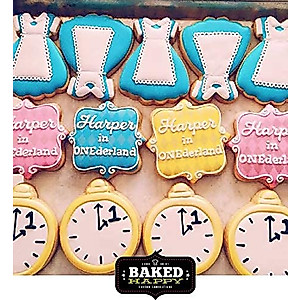 Wonderland Cookie Cutter 12 Piece Set from The Cookie Cutter Shop - Mad Hatter Hat, Cheshire Cat, Queen's Crown, Drink Me Bottle Cookie Cutters – Tin Plated Steel Cookie Cutters