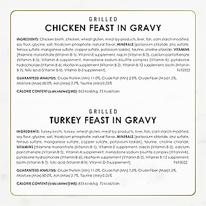 Purina Fancy Feast Grilled Wet Cat Food Poultry and Beef Collection Wet Cat Food Variety Pack - (30) 3 oz. Cans