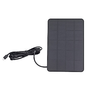 Pyhodi Solar Panel for Security Camera, 10W Solar Battery Charger Kit, Continuous Solar Power for Camera, Micro USB Camera Charging Solar Panel for Appliances, Adjustable Wall Mount (Black)