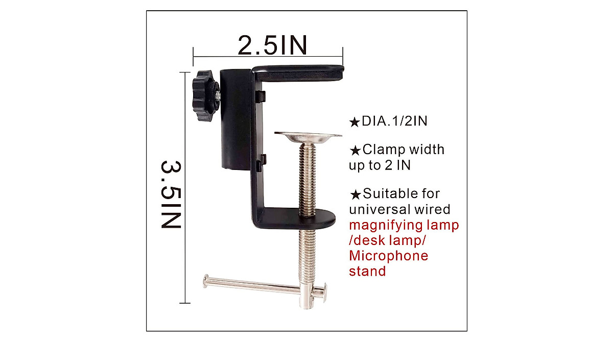 XINME Desk Lamp Clamp 2-Pack for Office Tasks