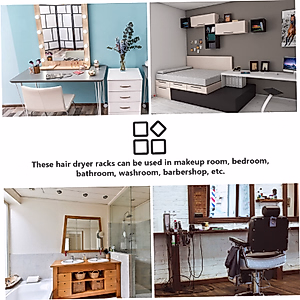 DRESSOOS Practical Hair Dryer Rack Wall Mount Hair Dryer Display Holder for Bathroom Space Saving Blow Dryer Storage Organizer Compatible with Hair Dryers for Home and Salon Use